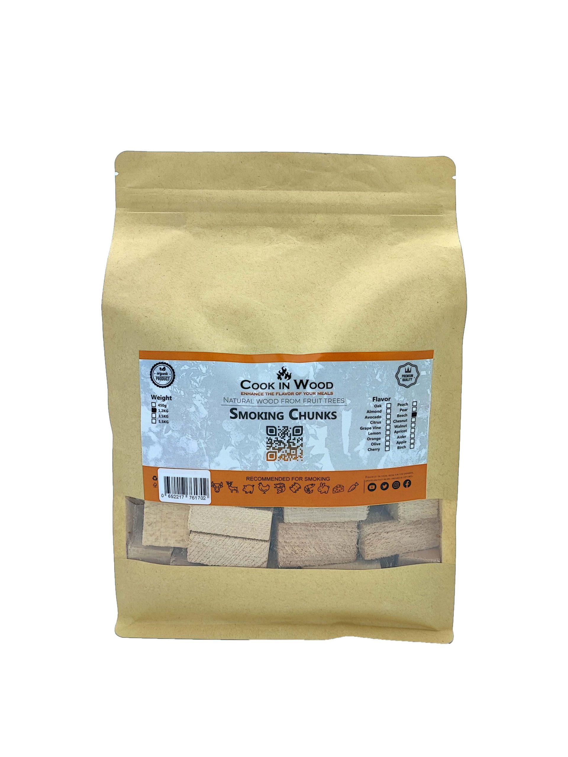 Smoking wood chunks COOK IN WOOD from wood Beech - 1200 g